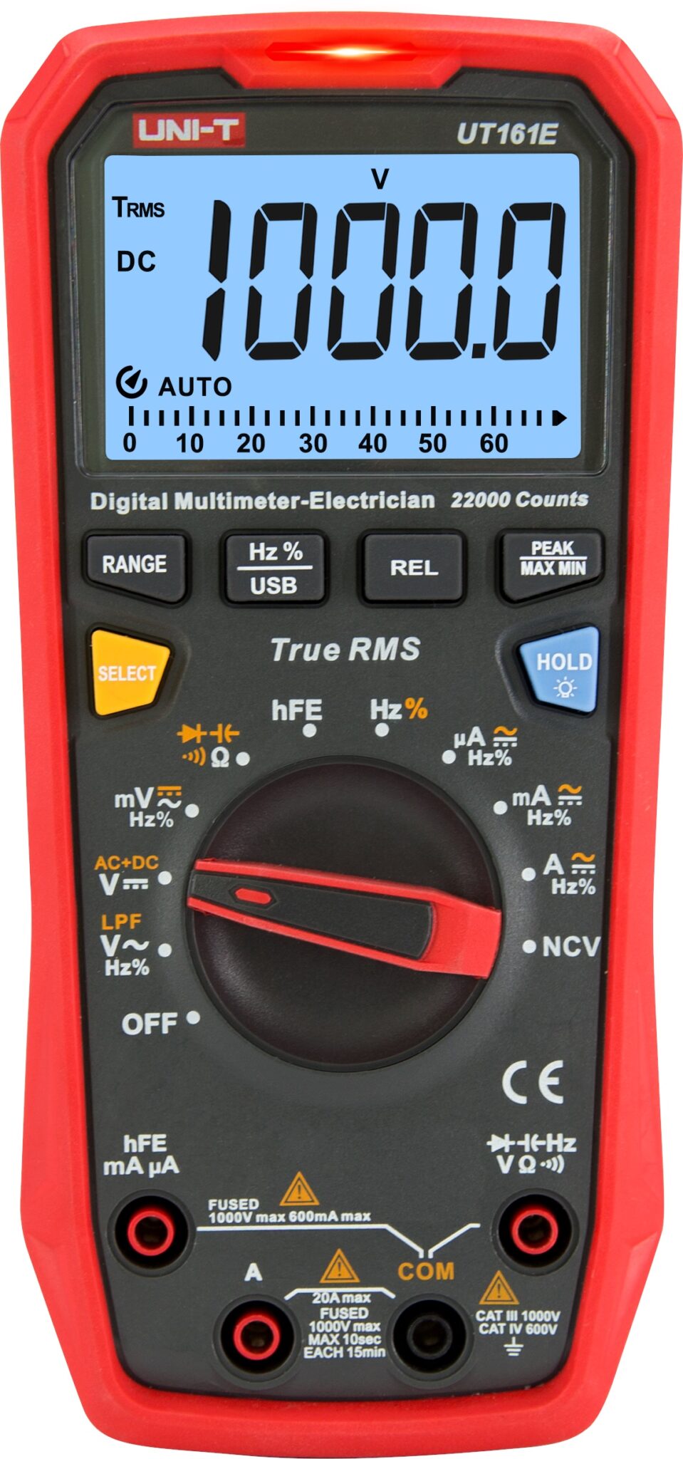 UNI-T 1000V TRUE RMS MULTIMETER UT161E